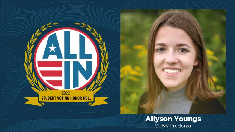 Allyson Youngs recognized on the ALL IN Student Voting Honor Roll ...