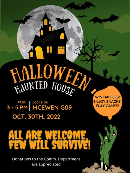 Halloween haunted house planned at McEwen television studio | Fredonia.edu